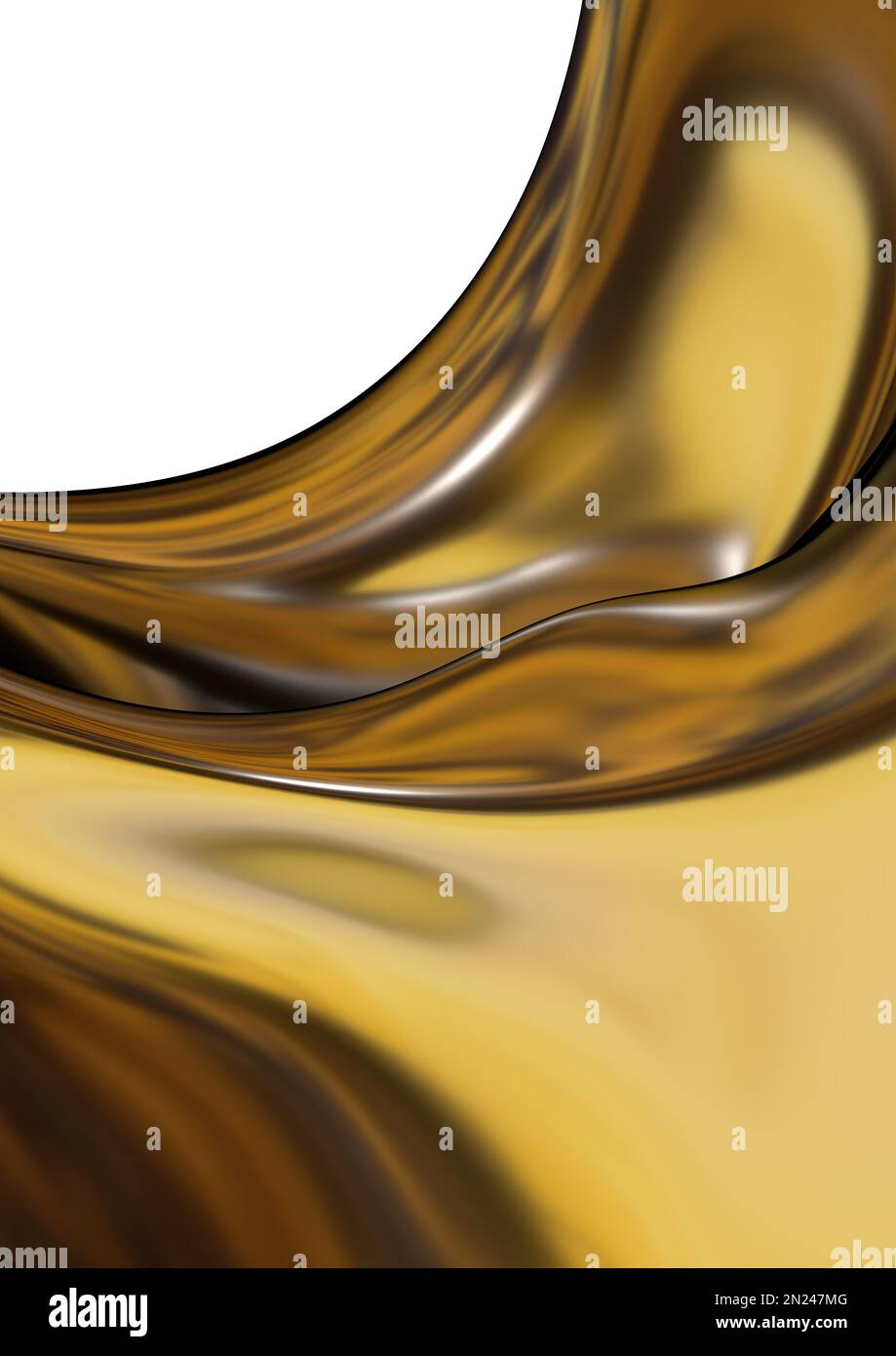 Golden Beautiful corrugated metal plate reflection Abstract, dramatic ...