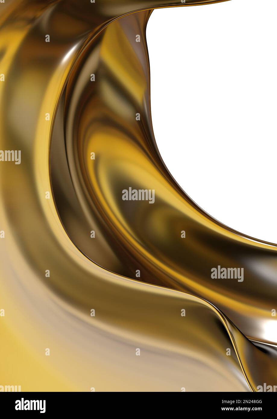 Golden metal folds curving like a curtain Abstract, dramatic, modern ...
