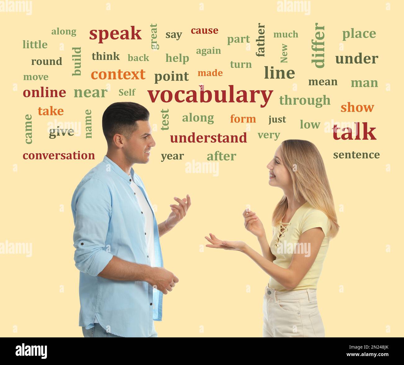 Conversation word cloud concept hi-res stock photography and images - Alamy