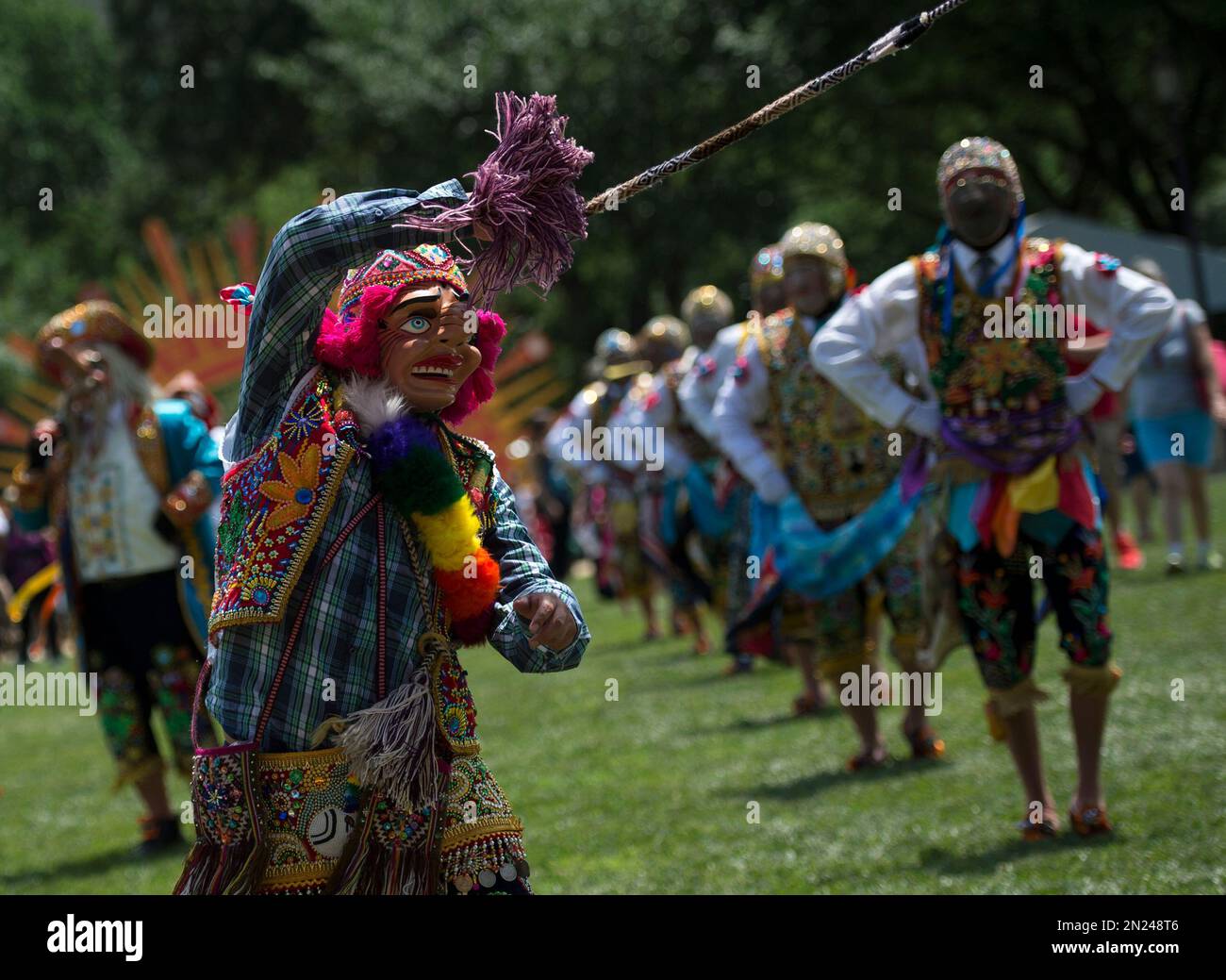 La Contradanza performers cross the National Mall at the Smithsonian ...
