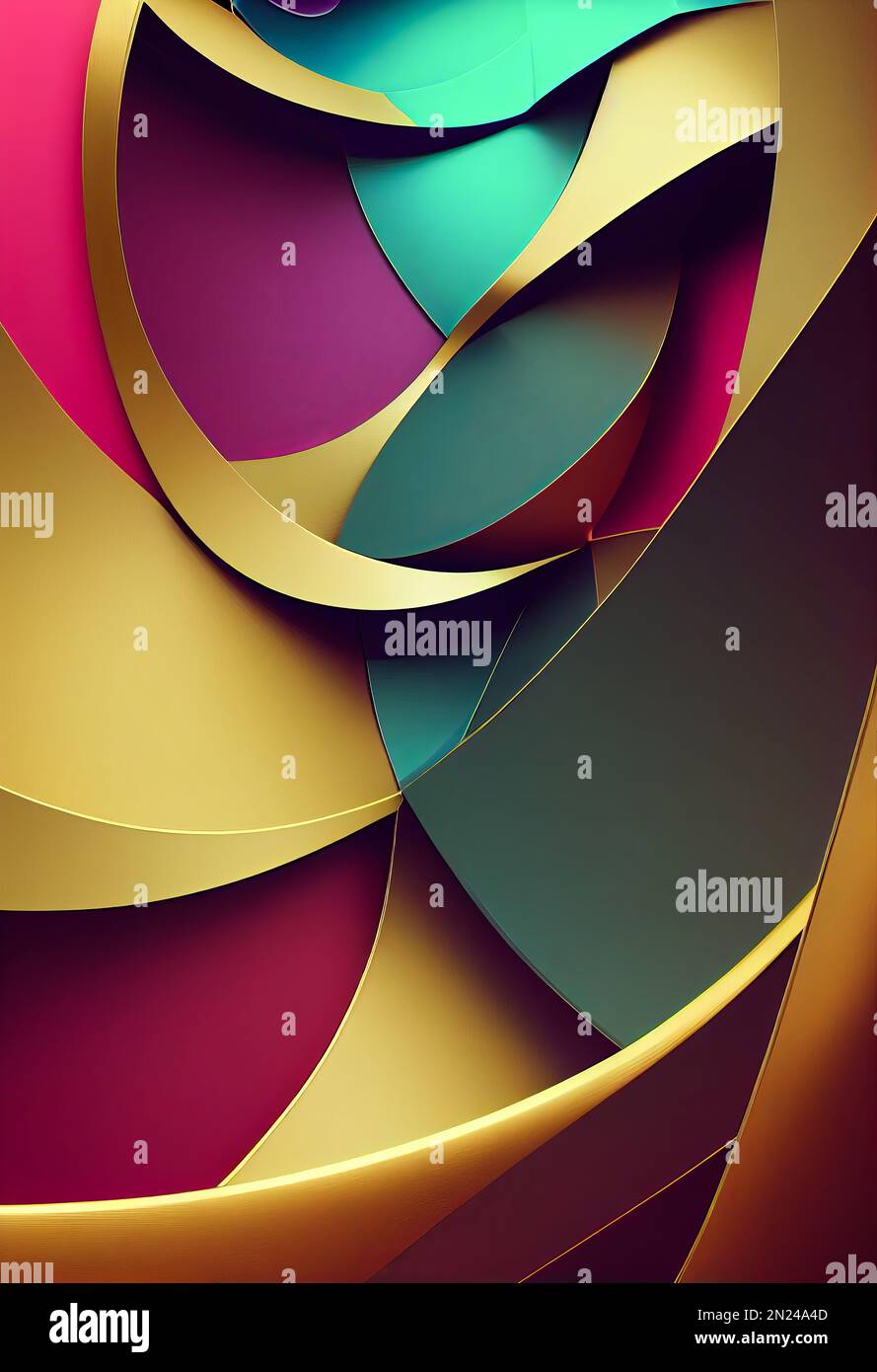 Colorful wavy shapes abstract background. Decorative vertical ...