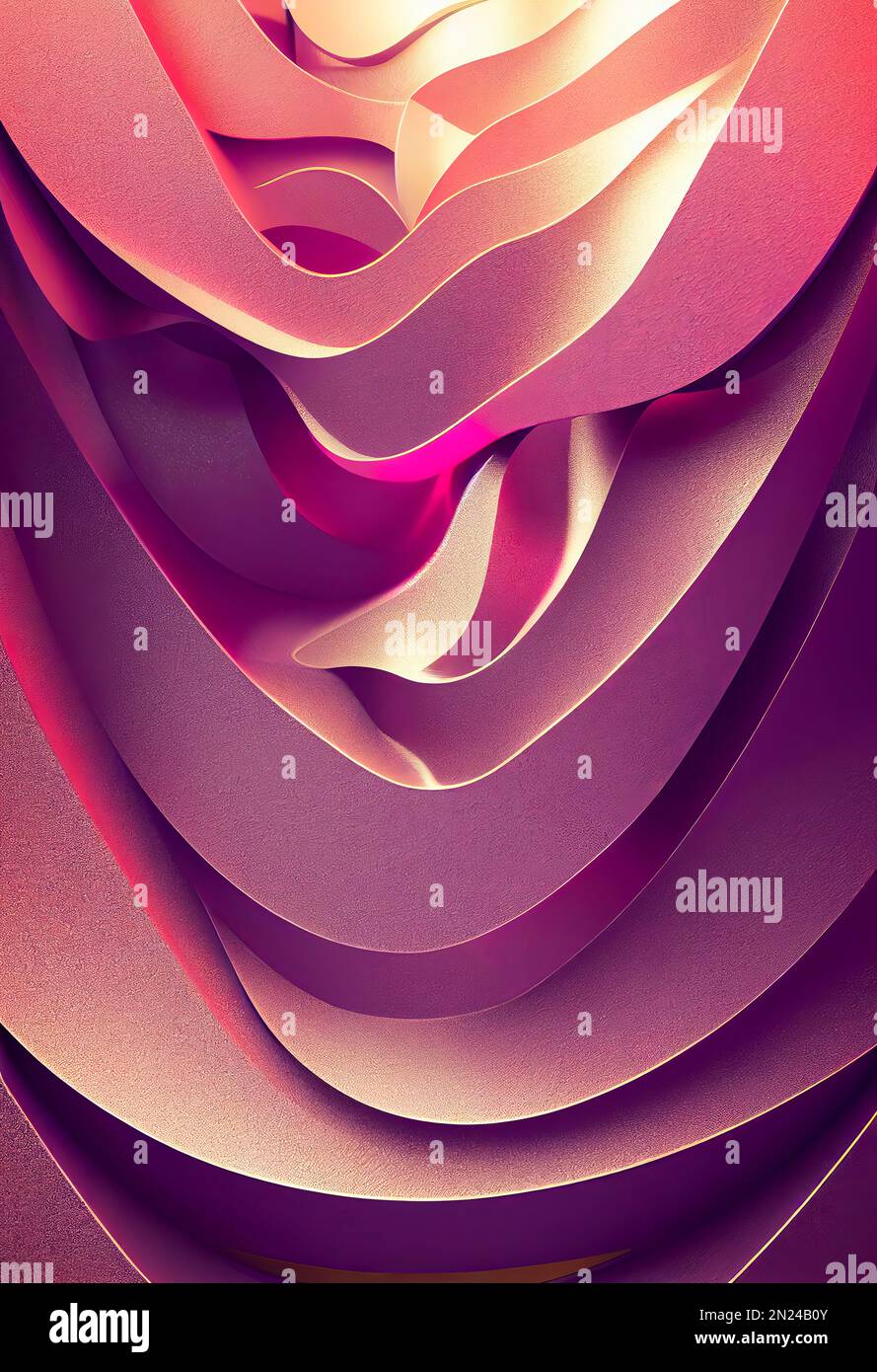 Gold and magenta wavy shapes abstract background. Decorative vertical ...