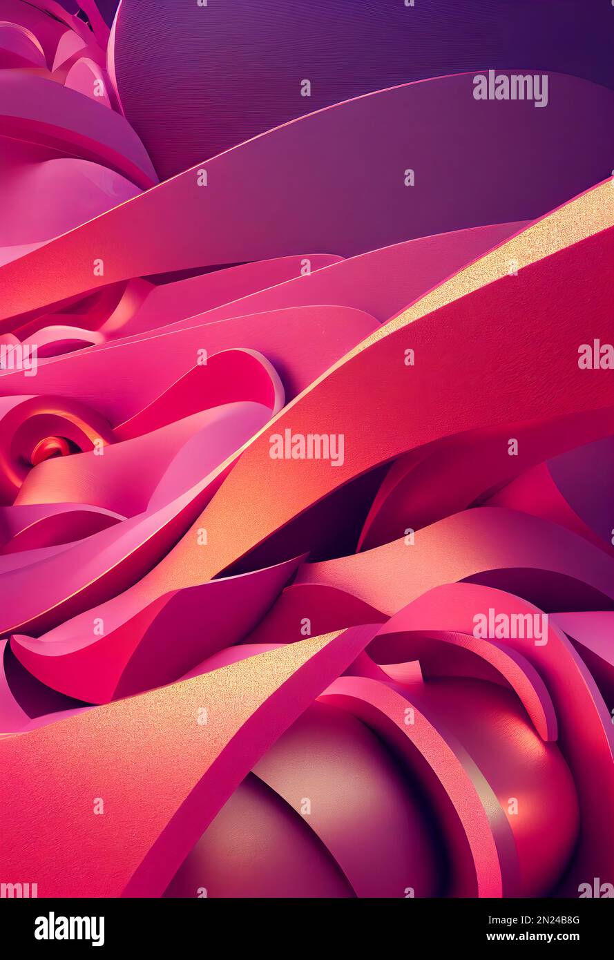 Gold and magenta wavy shapes abstract background. Decorative vertical ...