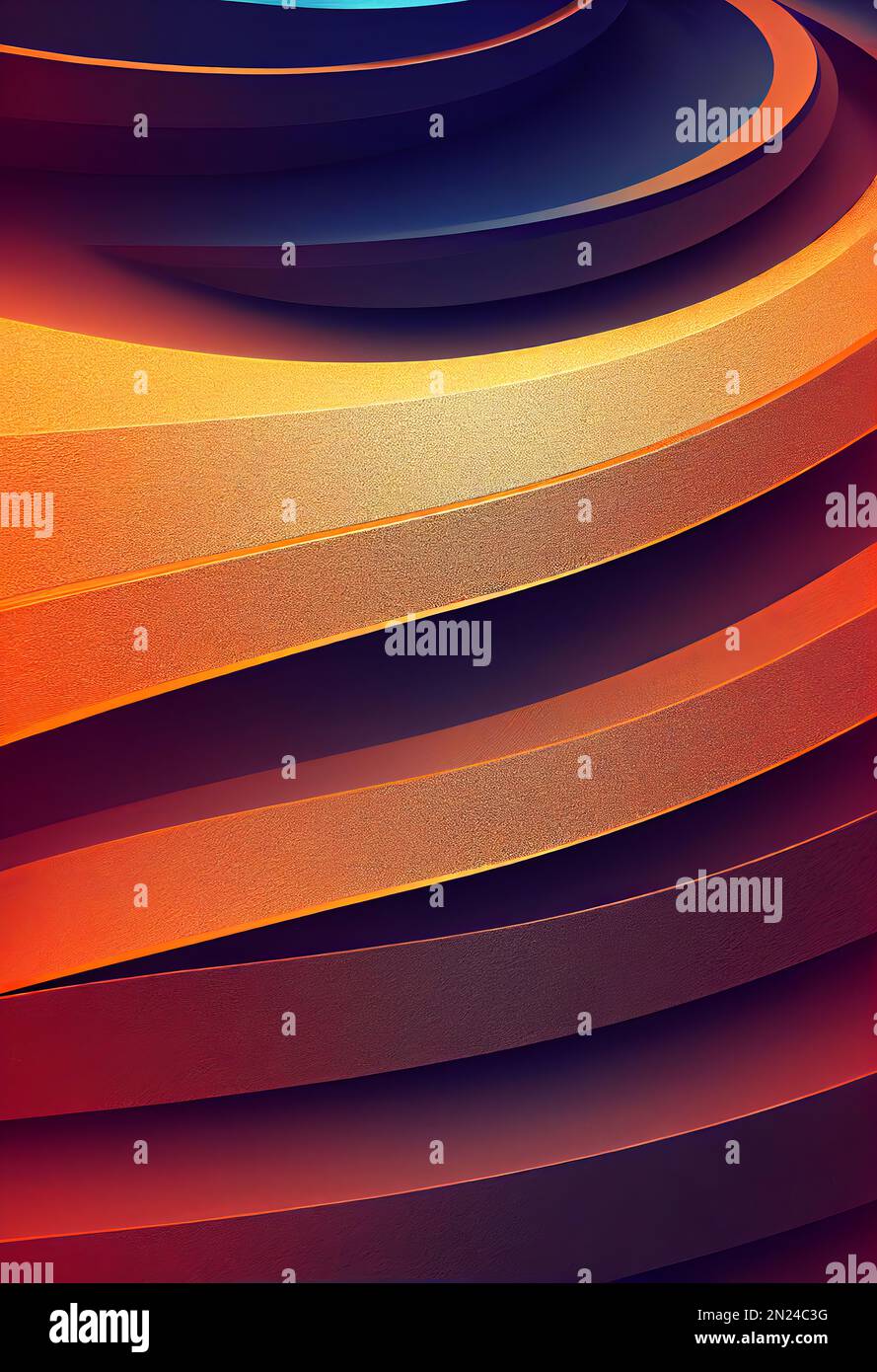 Gold and violet wavy shapes abstract background. Decorative vertical ...