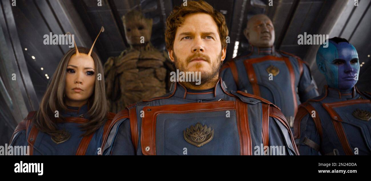 GUARDIANS OF THE GALAXY VOL. 3, from left: Pom Klementieff as Mantis ...