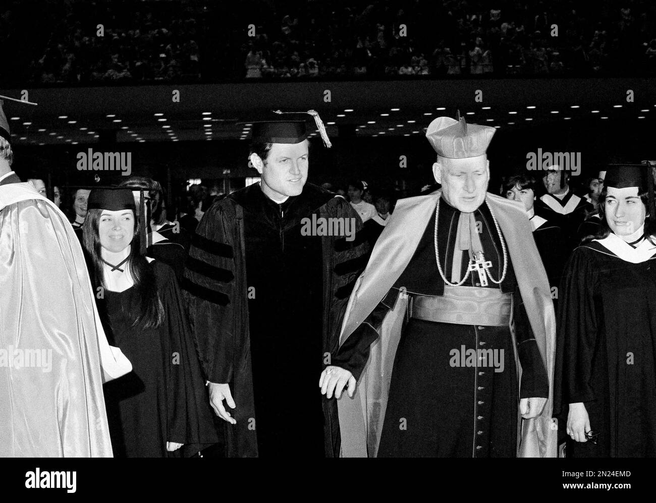 Sen. Edward M. Kennedy (D-Mass.) is pictured in procession with ...