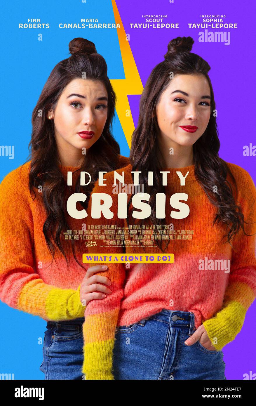 IDENTITY CRISIS, poster, from left: Scout Lepore, Sophia Lepore, 2023. © Third Coast Content ...