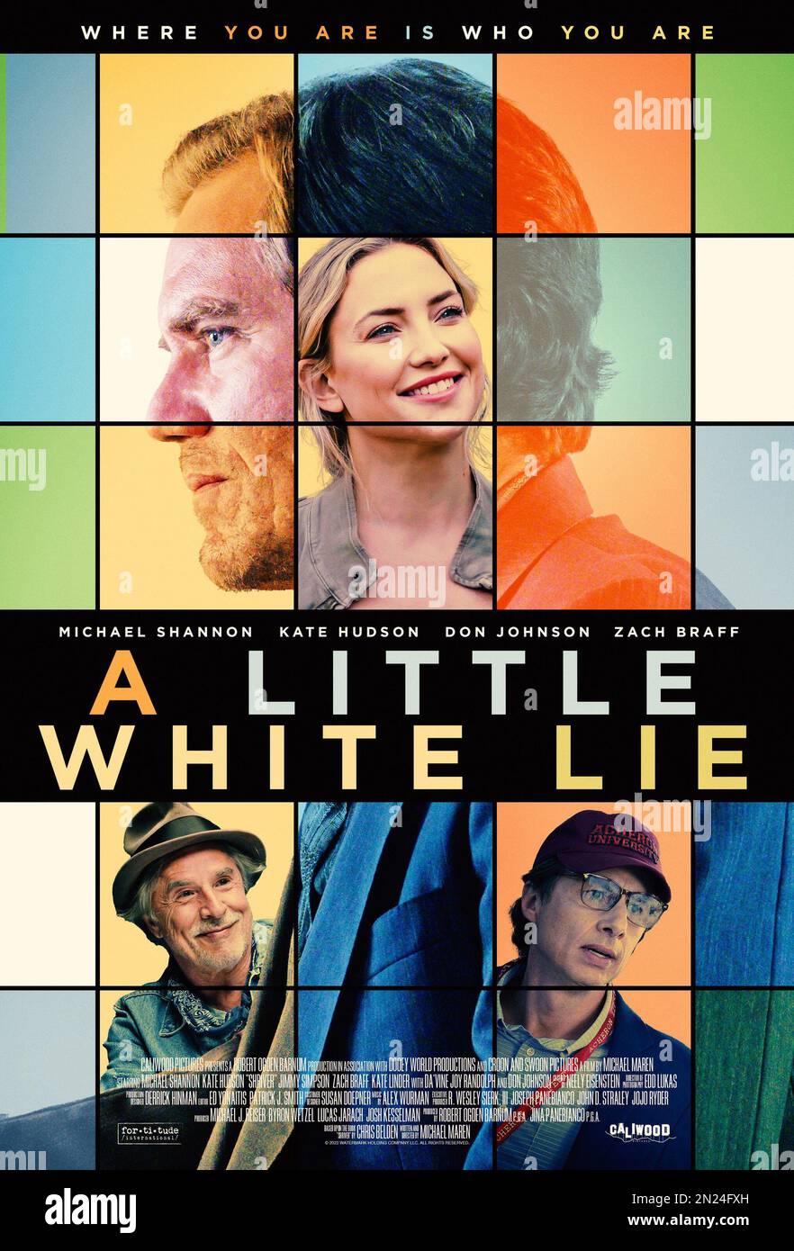 A LITTLE WHITE LIE, (aka SHRIVER), poster, from left: Don Johnson ...