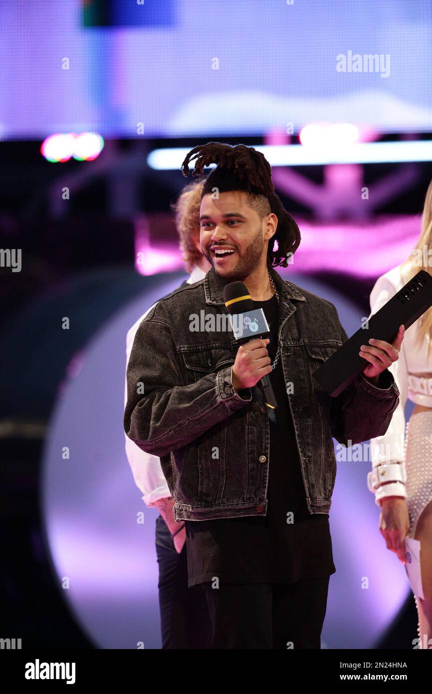 The Weeknd speaks at the 2015 MuchMusic Video Awards at the MuchMusic ...