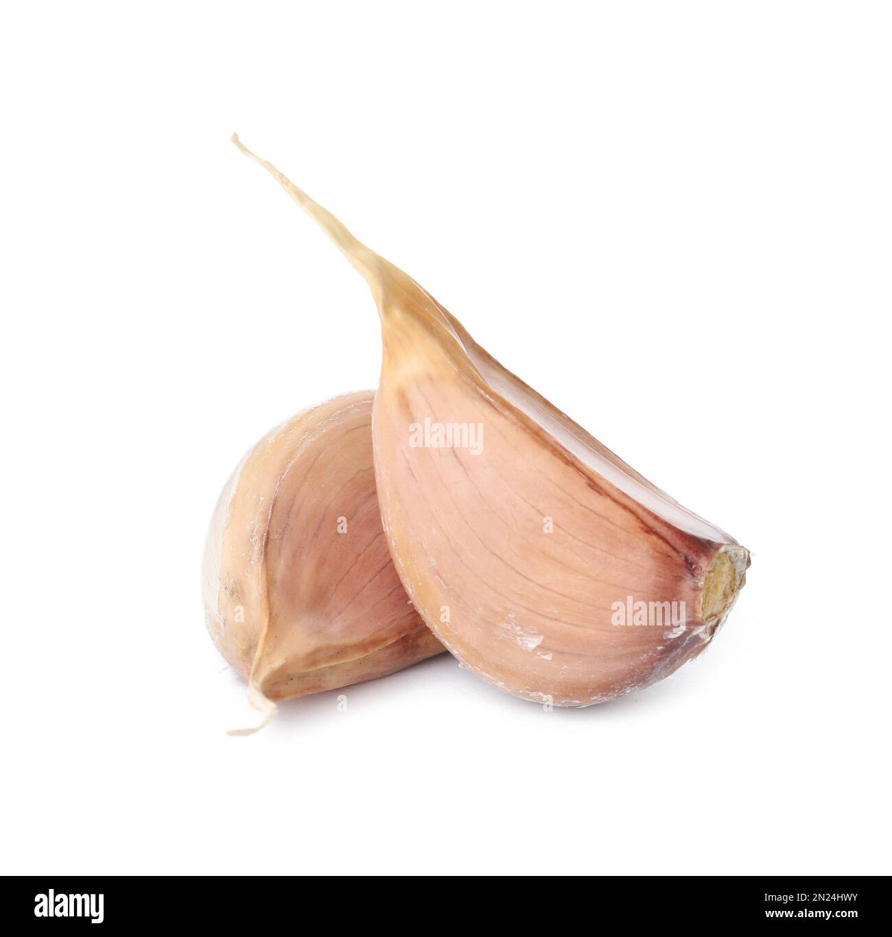 Fresh organic garlic cloves on white background Stock Photo - Alamy