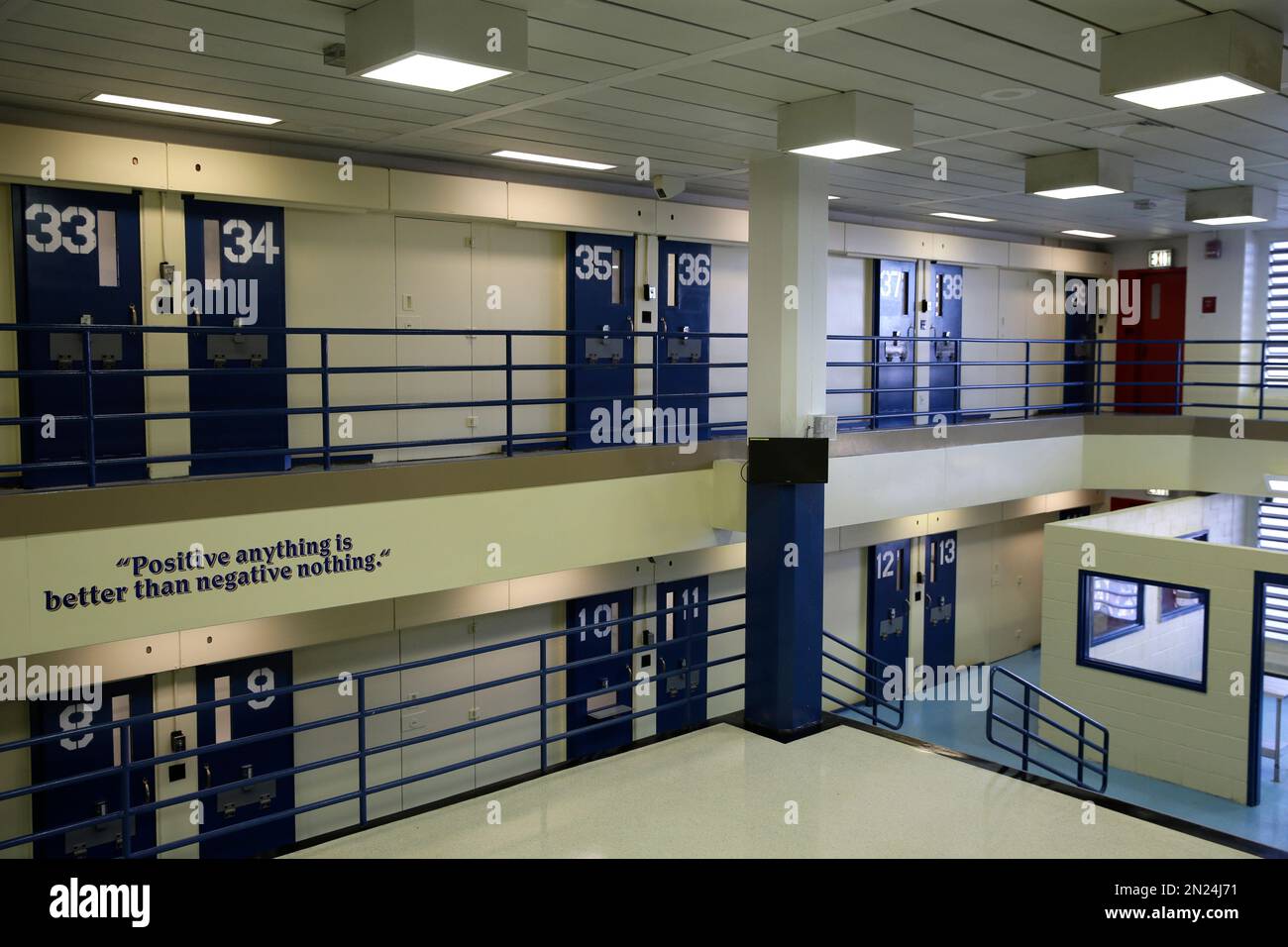 An enhanced supervision housing unit on Rikers Island in New York ...