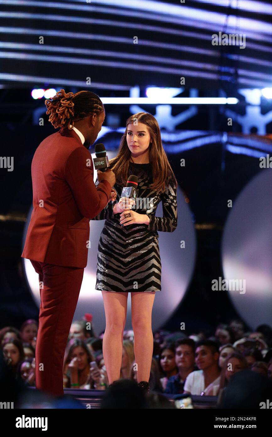 Tyrone Edwards and Hailee Steinfeld seen at the 2015 Much Music Video ...