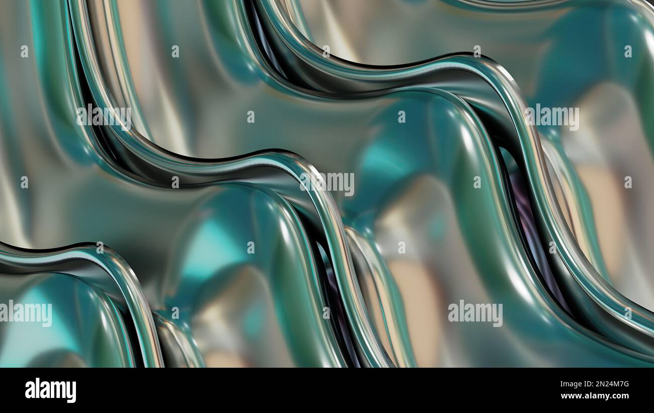 cyber pink triangular wave-like metal plate enlargement Abstract ...