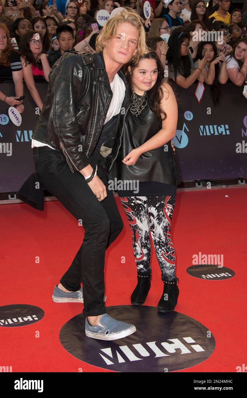 Cody Simpson and Madison Tevlin arrive at the Much Music Video Awards ...