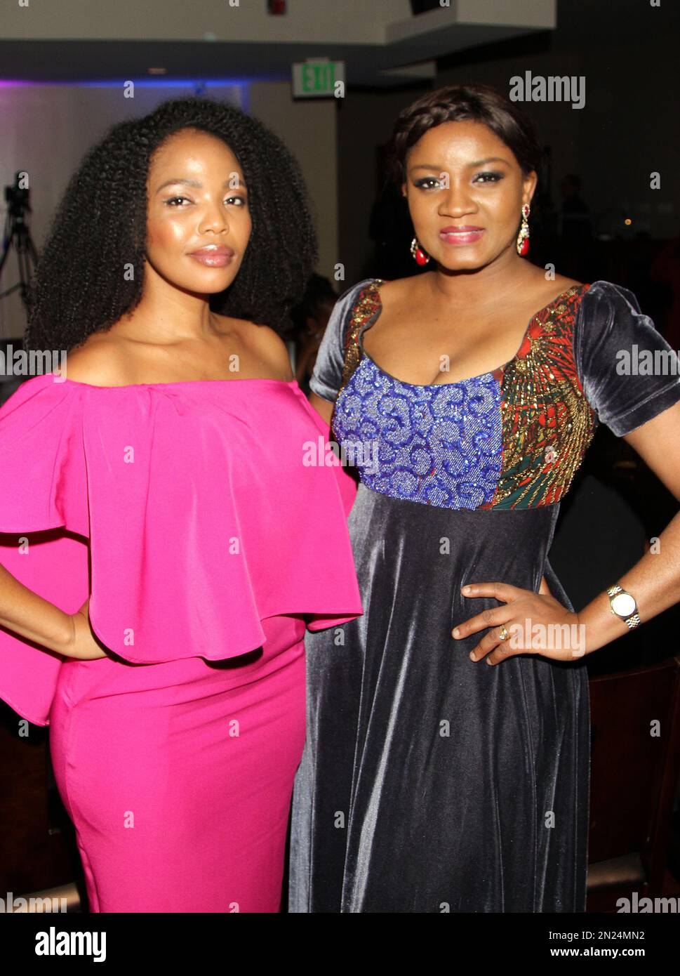South African actress Terry Pheto and Nigerian actress Omotola Jalade ...