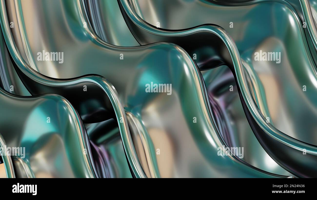 cyber pink sine wave mirrored metal plate abstract, dramatic, modern ...