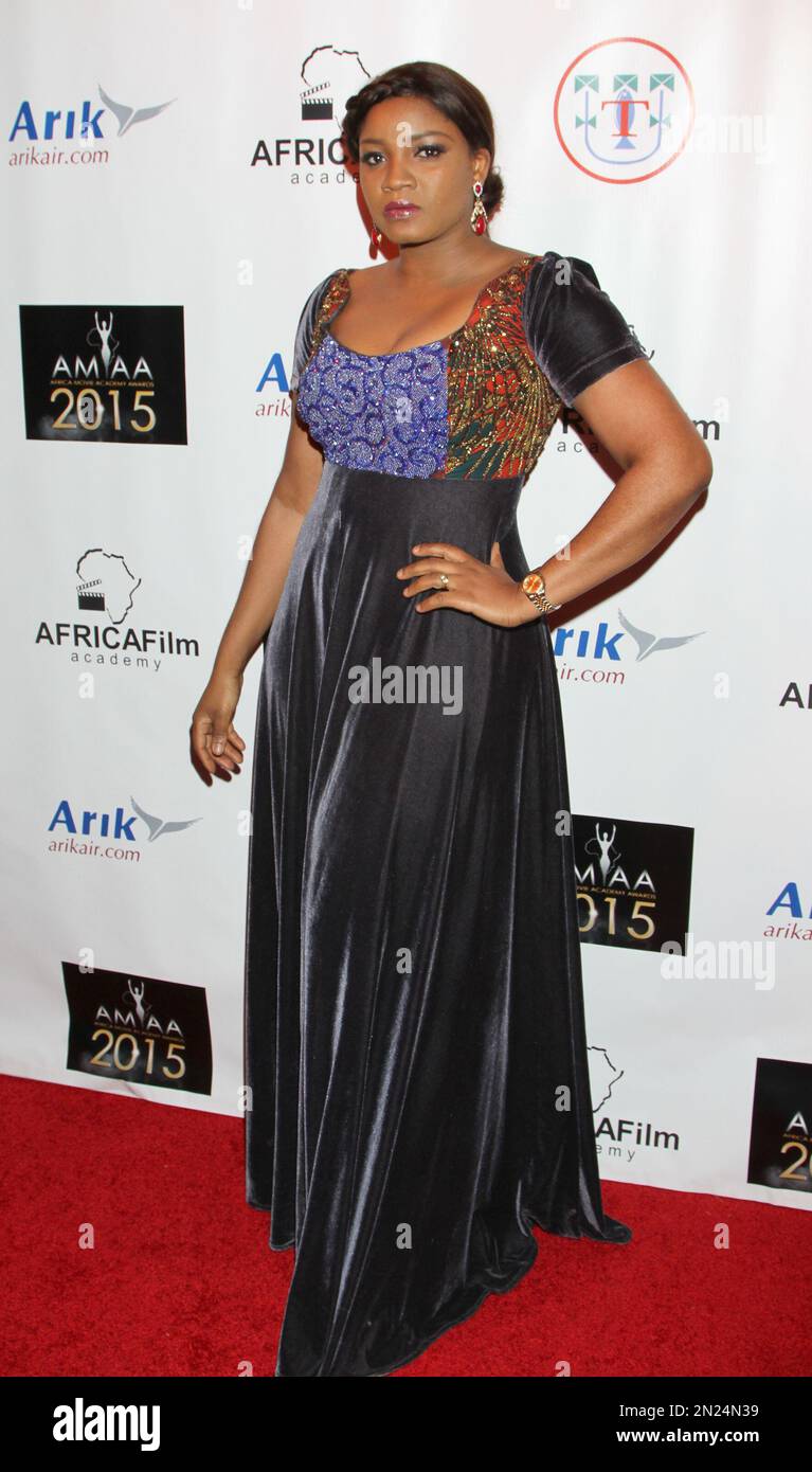 Nigerian actress Omotola Jalade Ekeinde seen at 2015 AMAA Nominations ...
