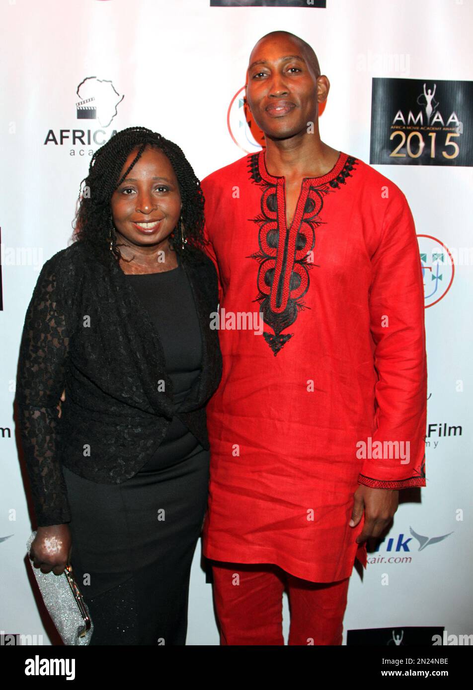 CEO Africa Film Academy, Peace Anyiam-Osigwe and Dayo Ogunyemi seen at ...