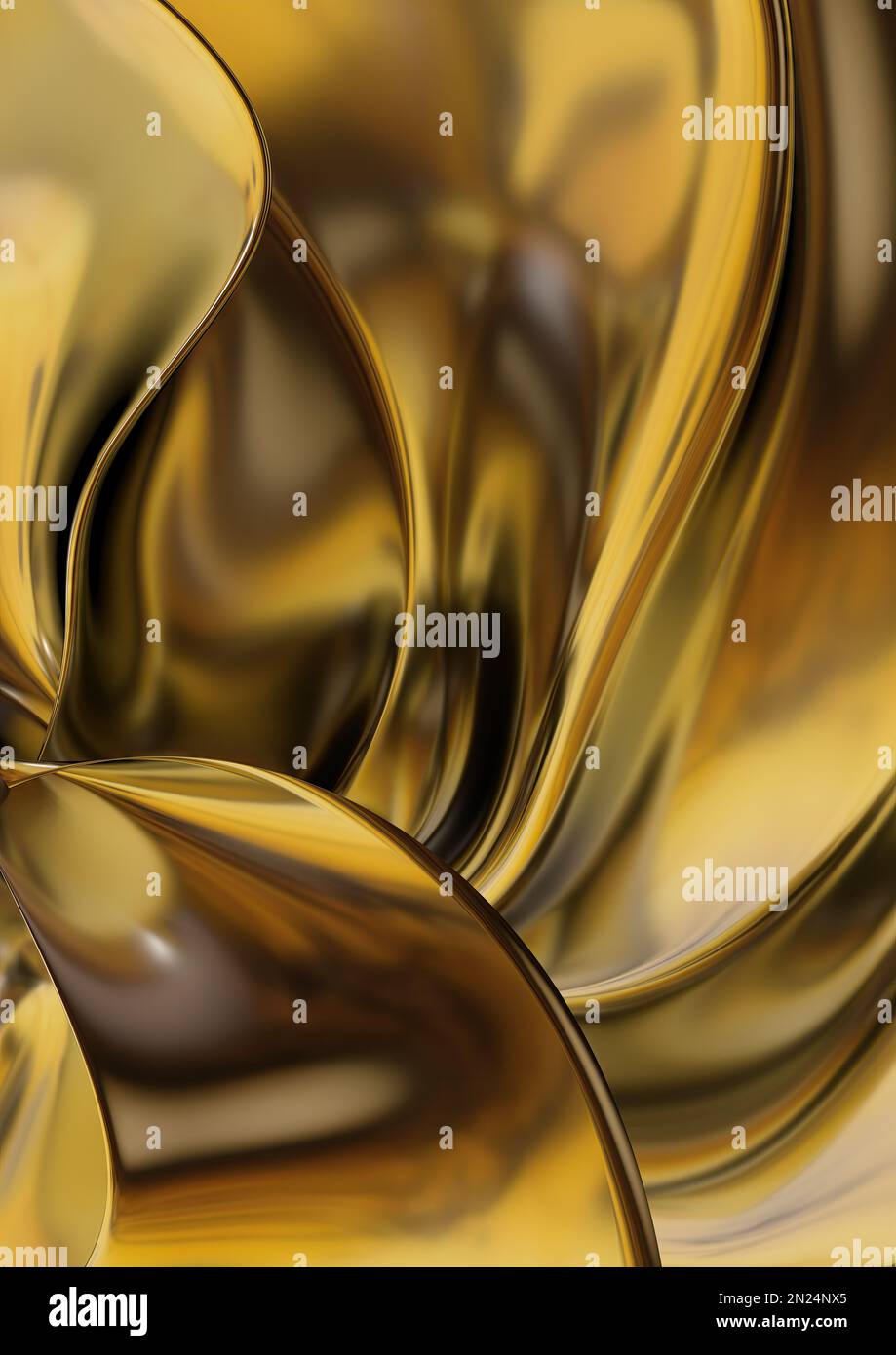 Golden Thin Metal Modern Artistic Assemblage Abstract, Dramatic, Modern ...