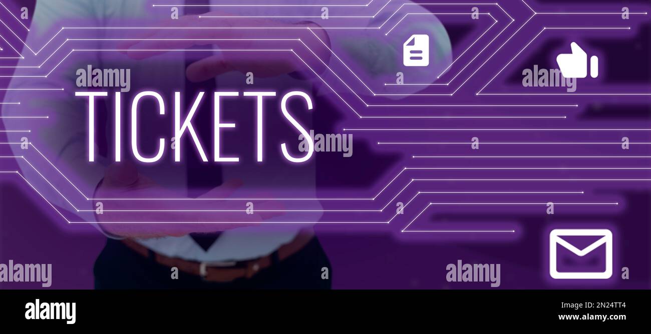 Inspiration showing sign Tickets. Business approach small paper bought ...