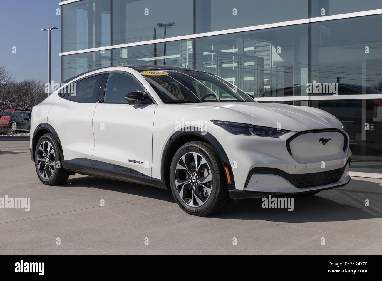 Kokomo - Circa February 2023: Ford Mustang Mach-E SUV display. The ...