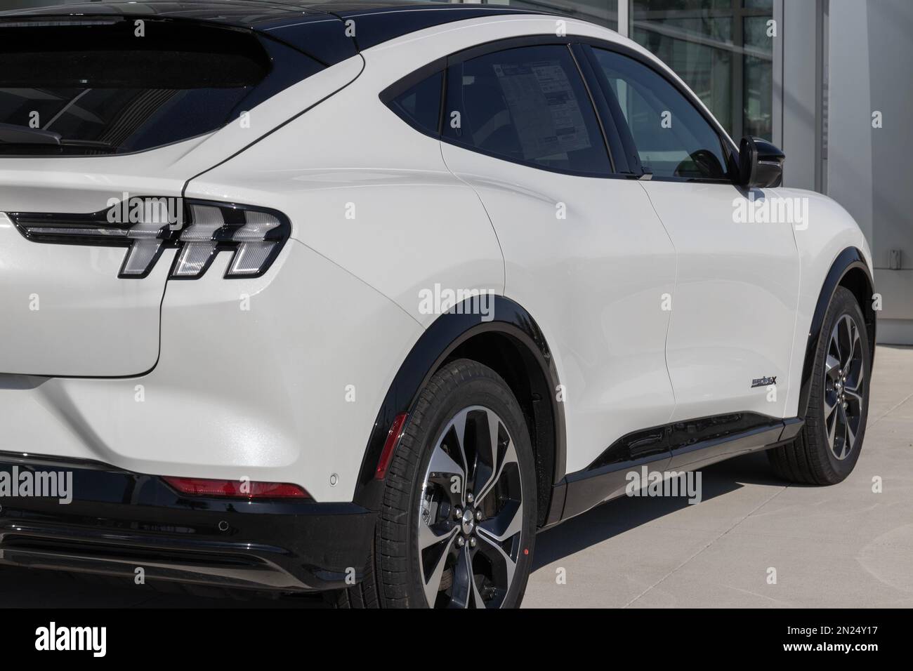 Kokomo - Circa February 2023: Ford Mustang Mach-E SUV display. The ...