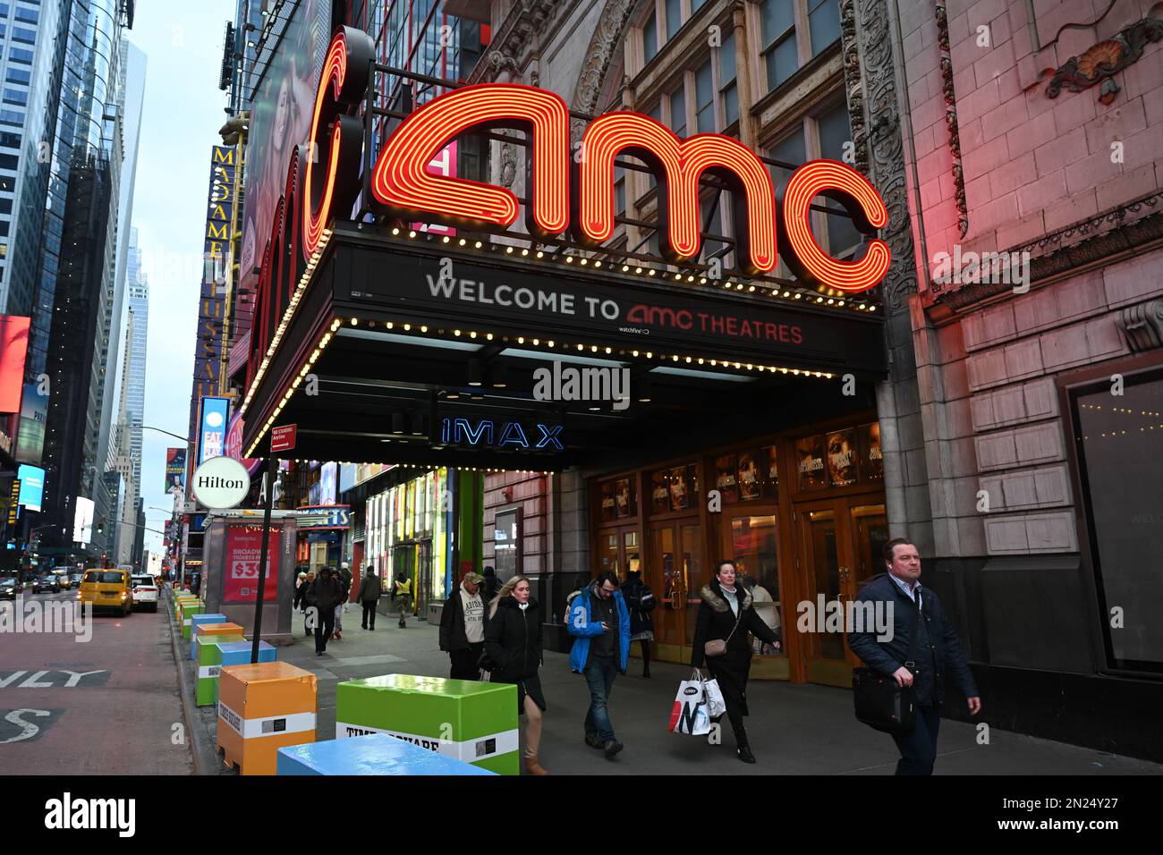 A general view of the exterior of AMC Empire Multiplex Cinema on 42nd ...