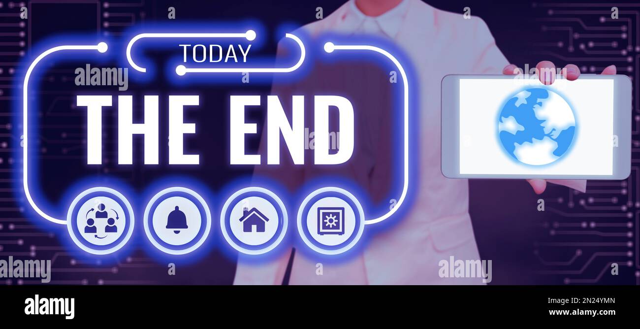 Inspiration showing sign The End. Word for Final part of play ...