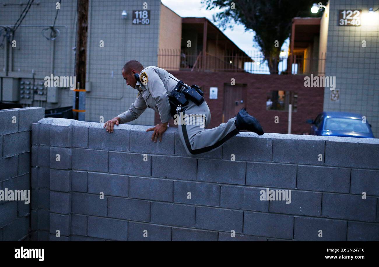 In this June 9, 2015 photo, Las Vegas police officer officer Dave ...
