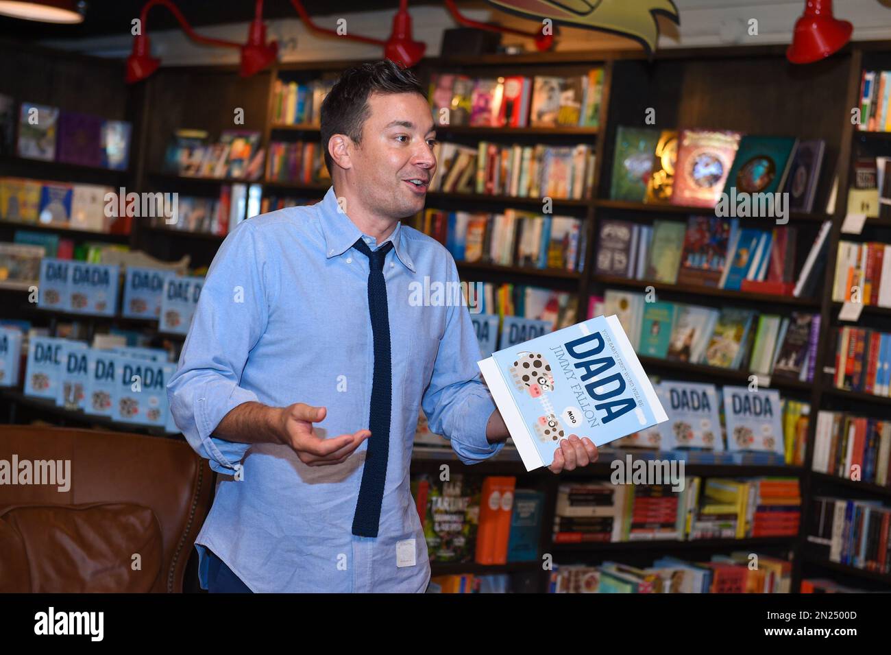 Jimmy Fallon talks at a reading and signing for his new book "Your Baby ...