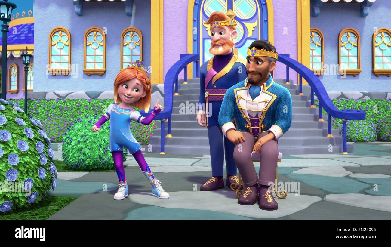 PRINCESS POWER, Bea Blueberry (voice: Madison Calderon), King Barton ...