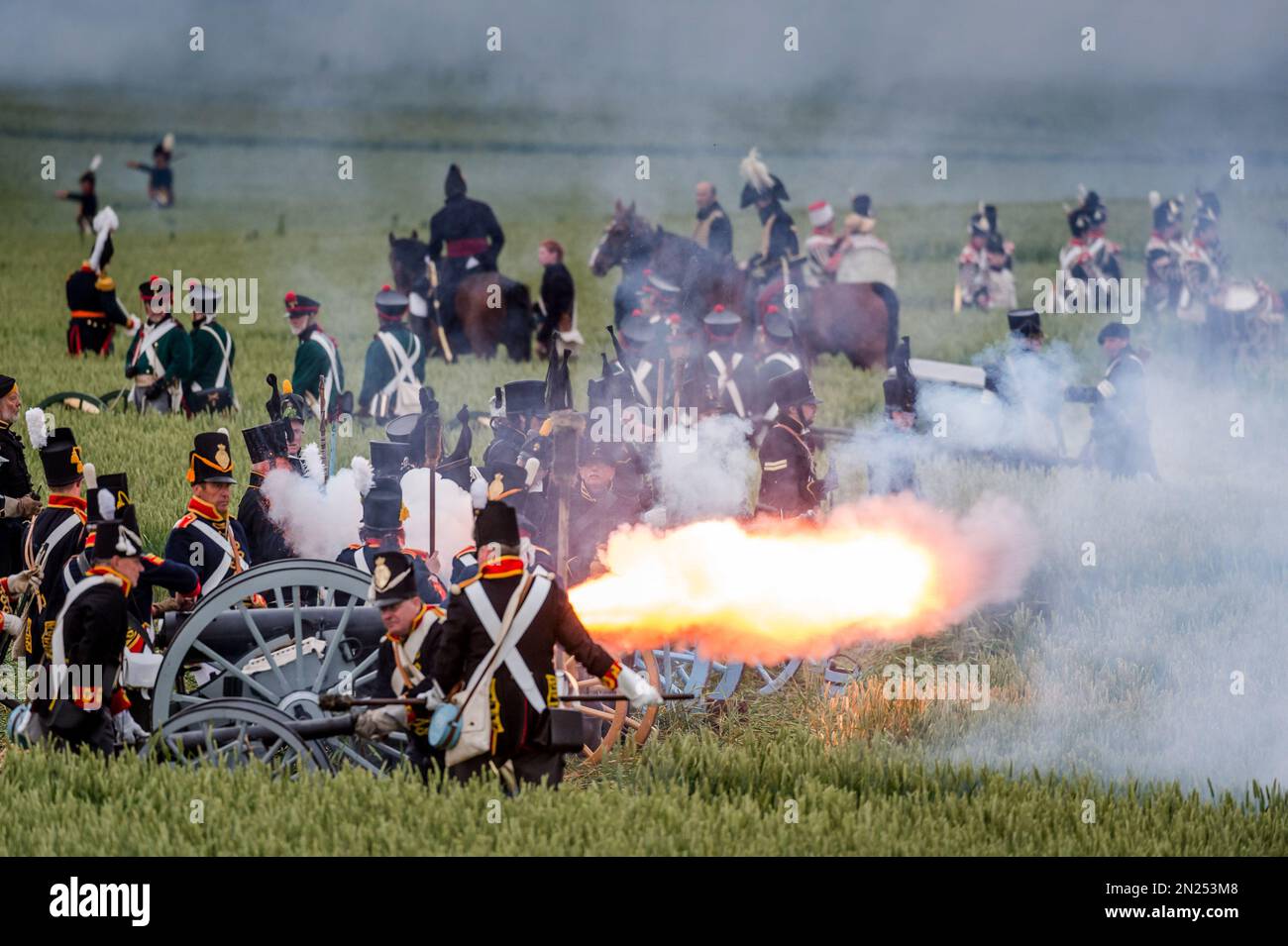 Re-enactors reconstruct "The French Attack" as part of the ...