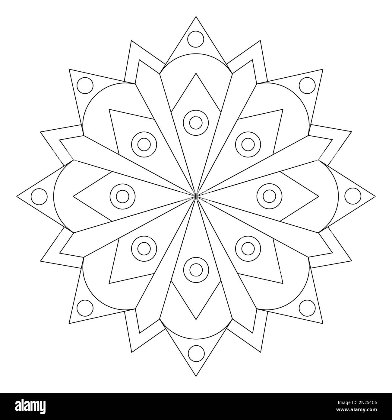 Elegant Indian Mandala. Pattern Design Concept. Hand Drawn Vector ...