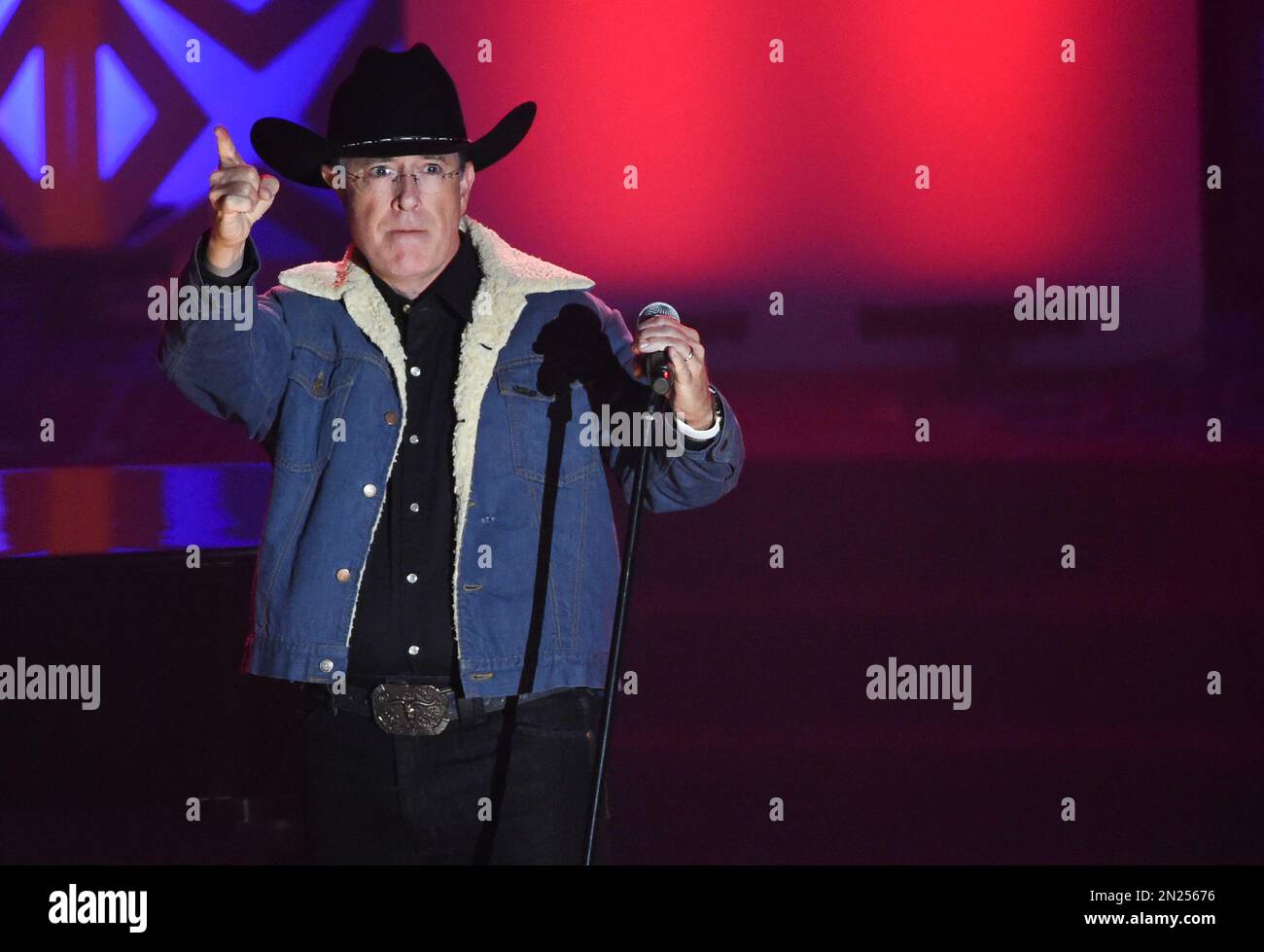 Stephen Colbert performs a tribute to Toby Keith at the 46th Annual ...