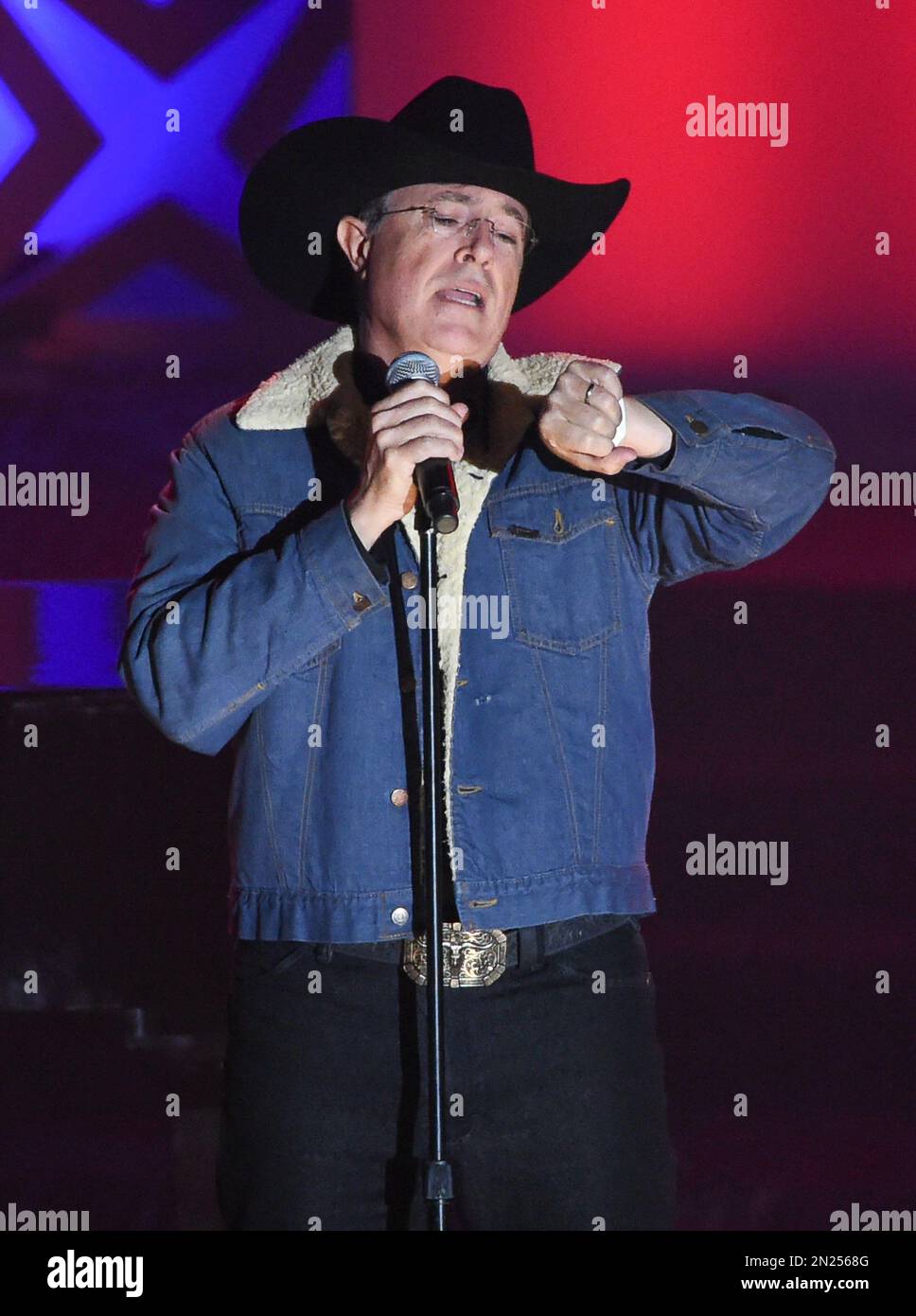 Stephen Colbert performs a tribute to Toby Keith at the 46th Annual ...