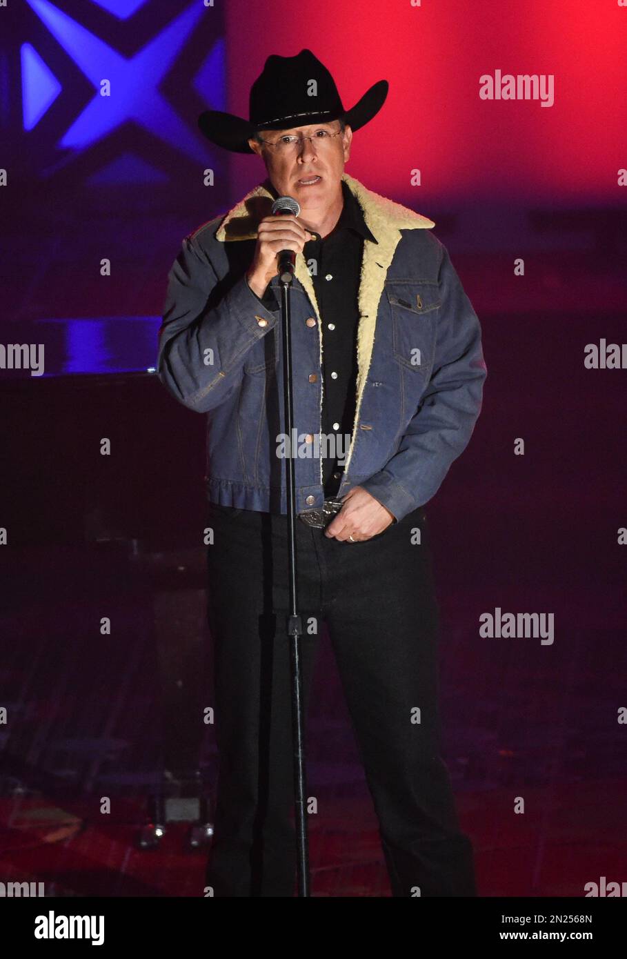 Stephen Colbert performs a tribute to Toby Keith at the 46th Annual ...