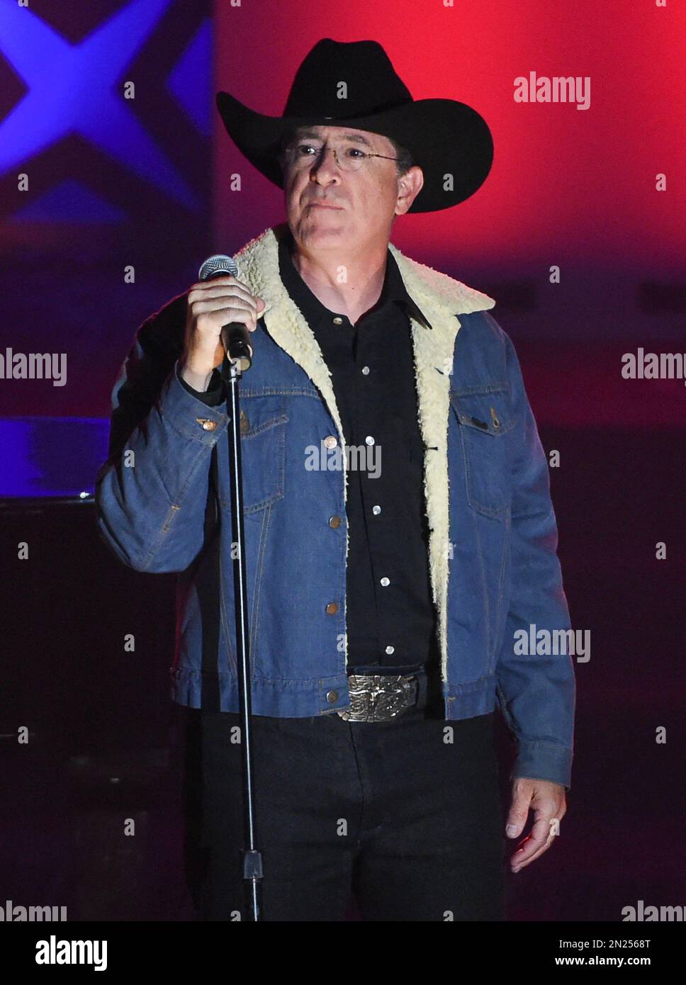 Stephen Colbert performs a tribute to Toby Keith at the 46th Annual ...