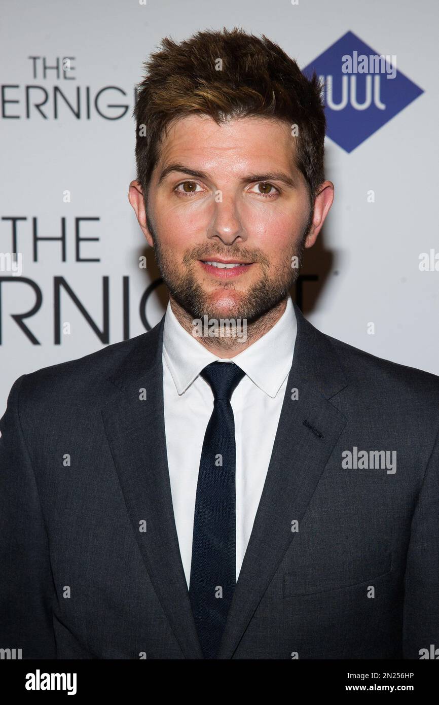 Adam Scott attends the premiere of "The Overnight" at the Sunshine ...