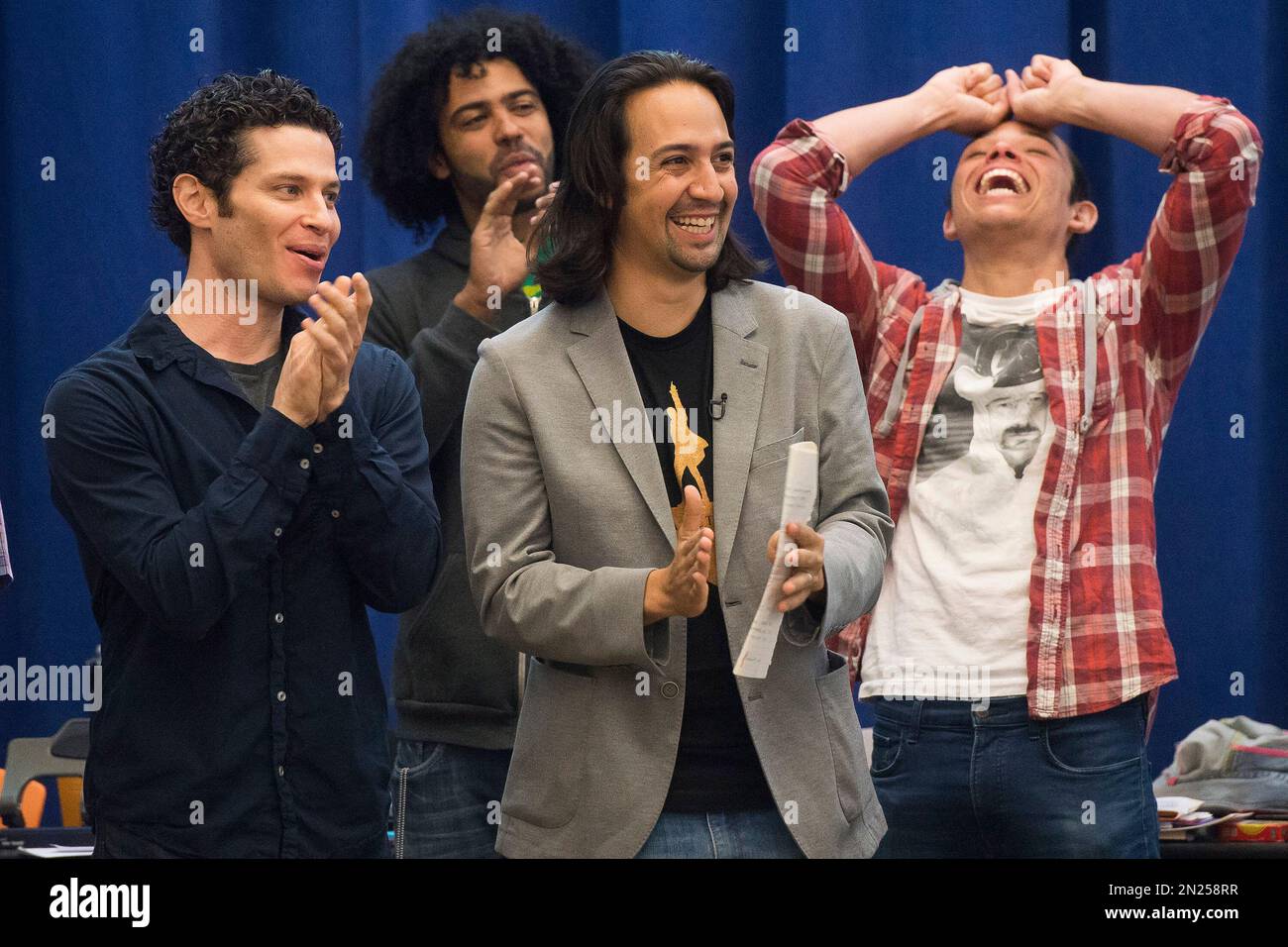 "Hamilton" director, Thomas Kail, from left, and cast members Daveed ...