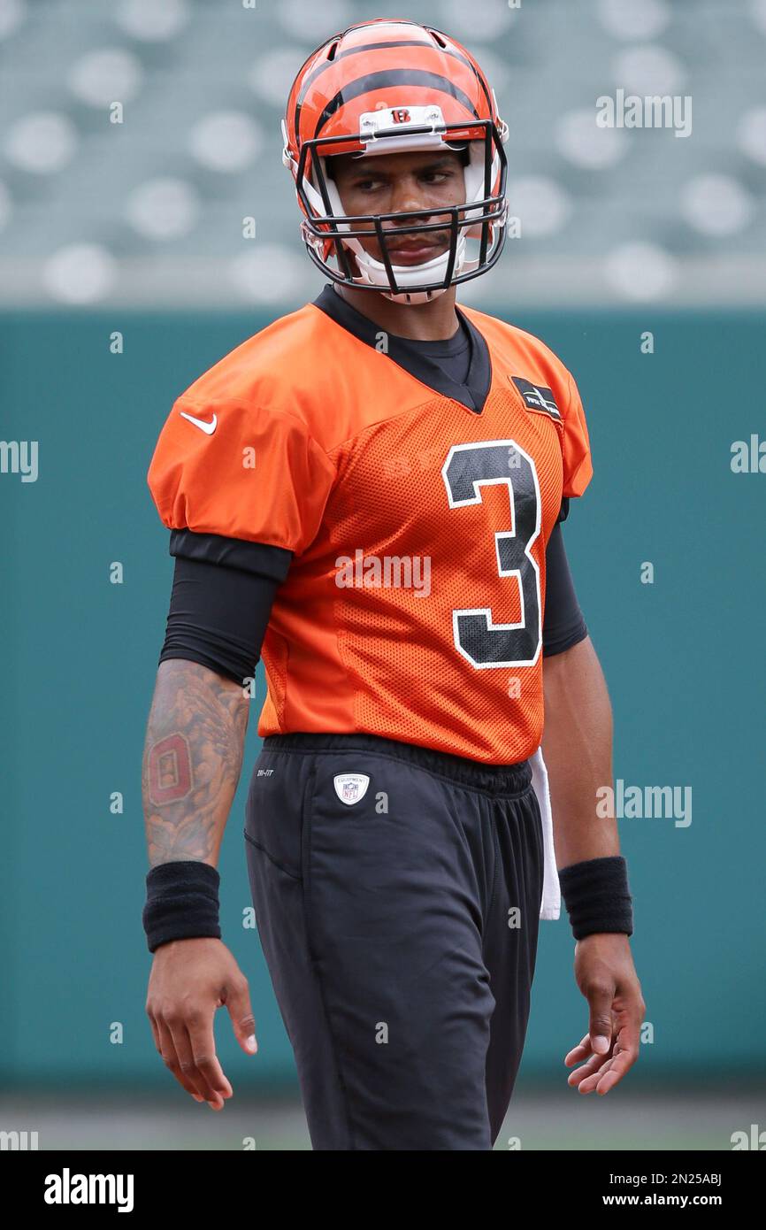 Cincinnati Bengals quarterback Terrelle Pryor (3) participates during ...