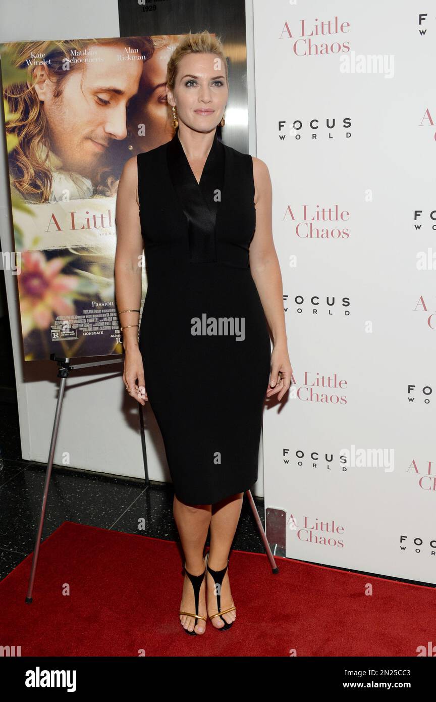 Actress Kate Winslet attends the premiere of "A Little Chaos" at the ...