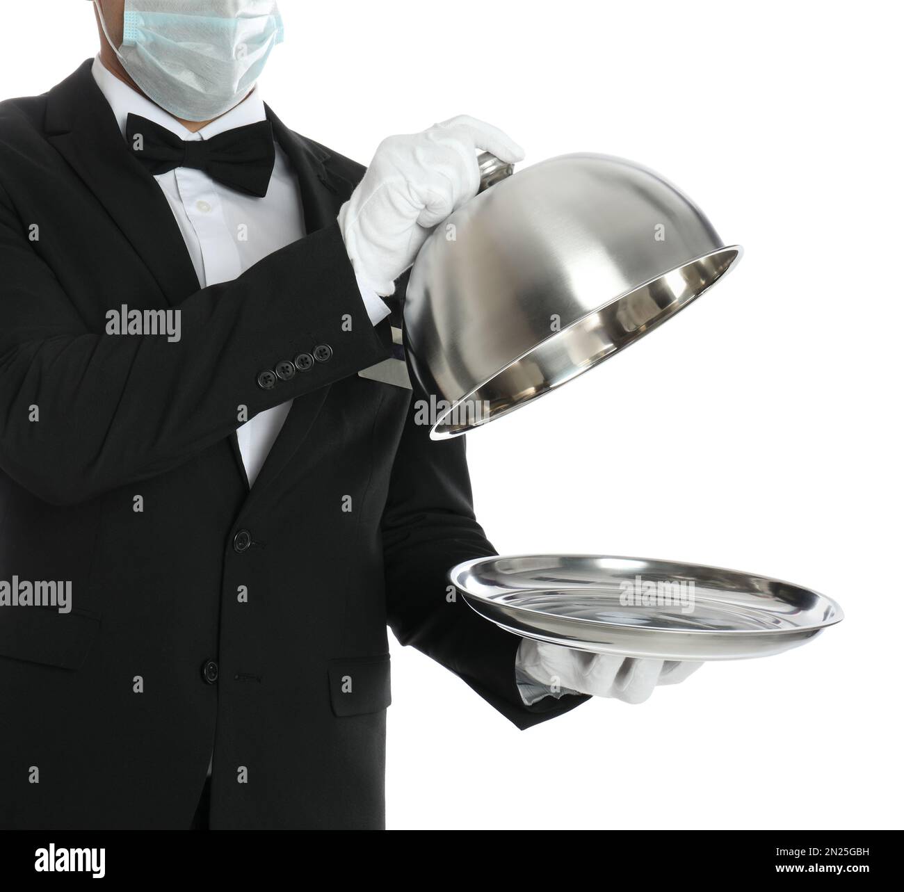 Professional waiter holding empty hi-res stock photography and images ...