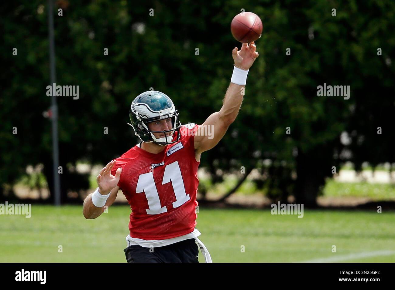 Philadelphia Eagles' quarterback Tim Tebow throws a pass during NFL ...