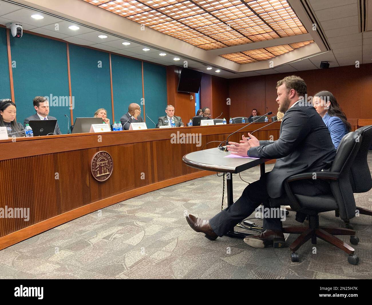 Georgia state Sen. Bo Hatchett, R-Cornelia, addresses the Senate ...