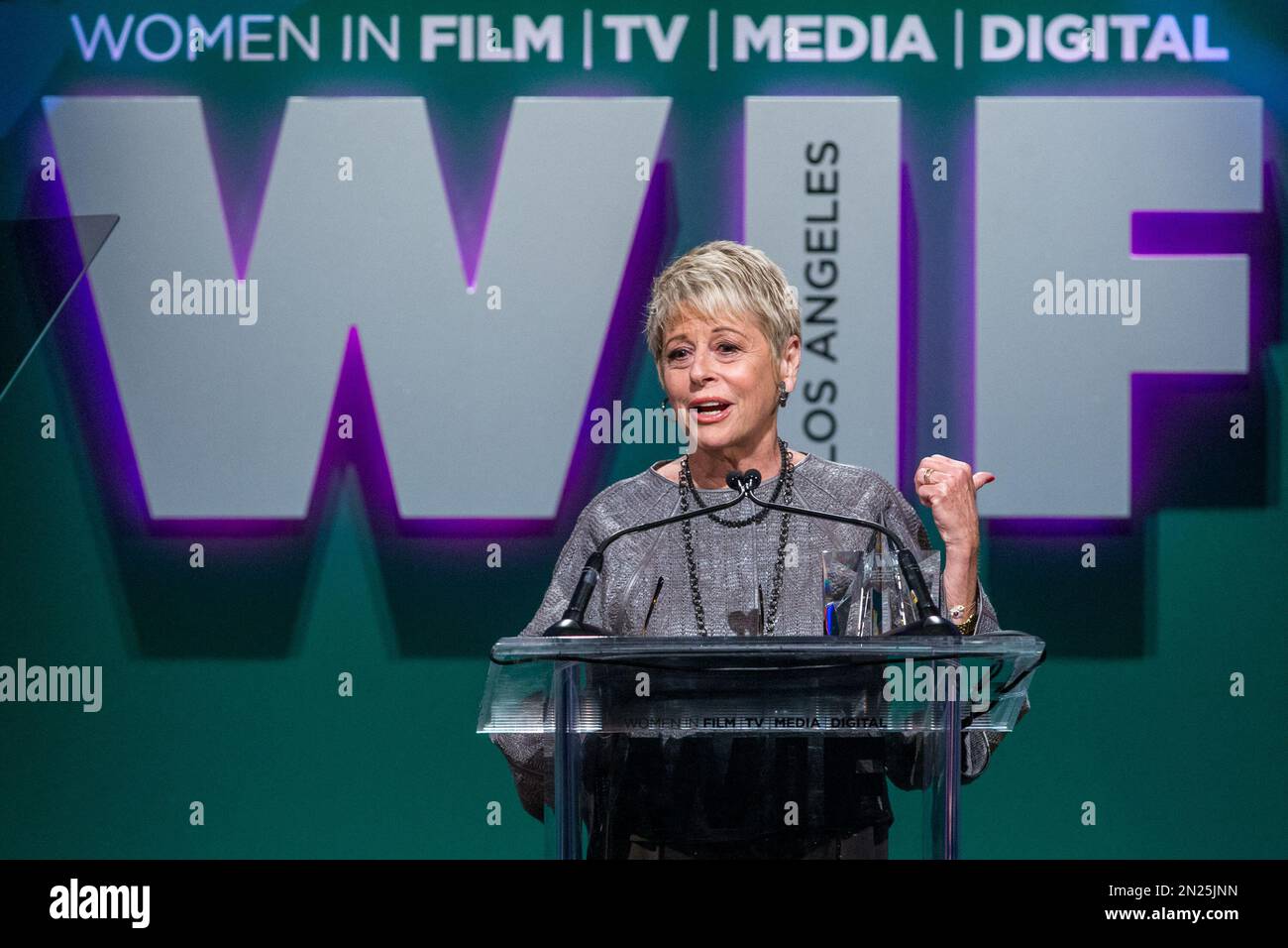 Honoree Toni Howard recipient of The Sue Mengers Award speaks at the ...