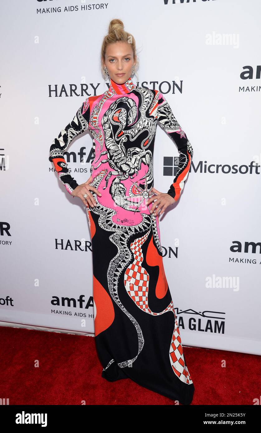 Anja Rubik attend the 6th Annual amfAR New York Inspiration Gala at ...