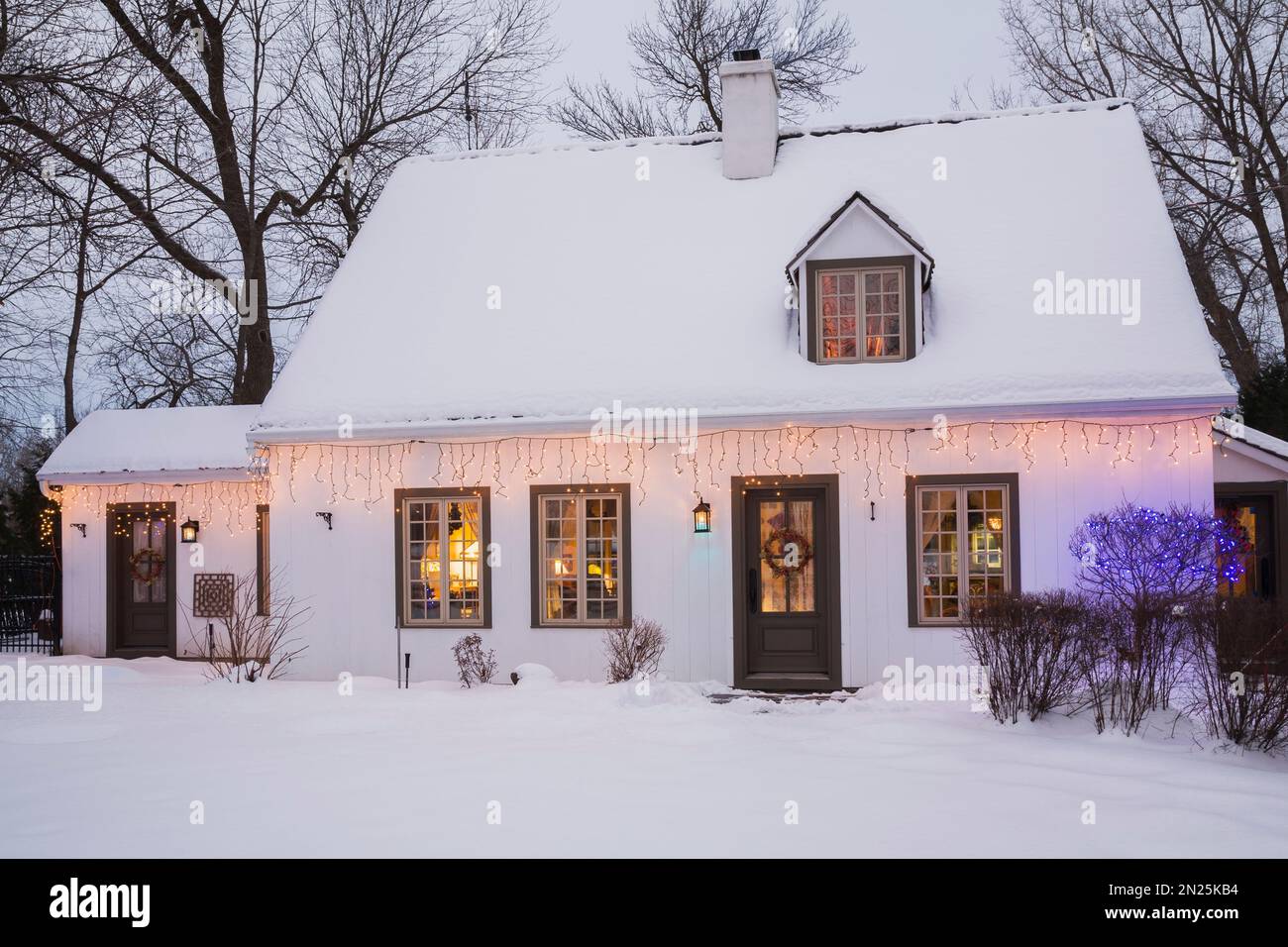 Old circa 1886 white with beige and brown trim Canadiana cottage style ...
