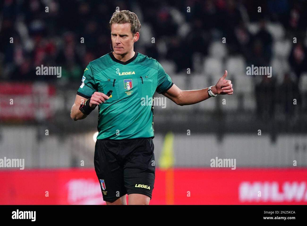 Monza, Italy - 06/02/2023, Daniele Chiffi (Referee) with the thumb up ...