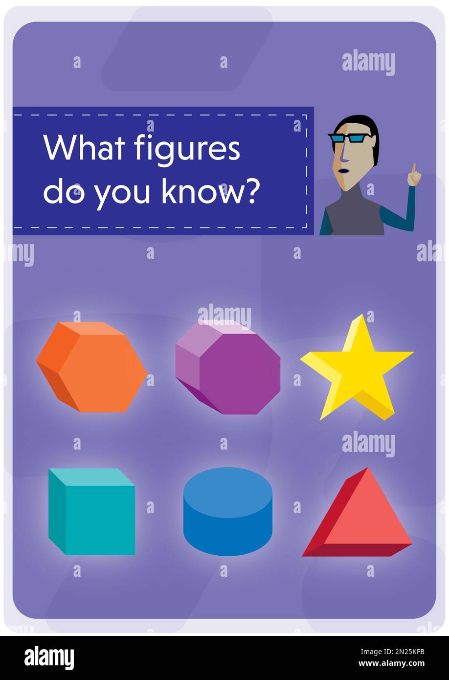 Educational game for kids. Learning geometrical figures Stock Photo - Alamy