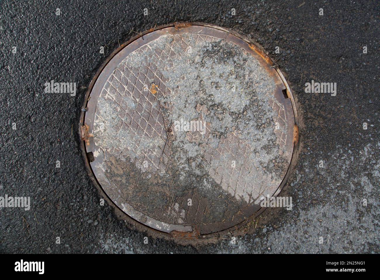 A manhole cover that was part of a prison escape is shown, Tuesday ...